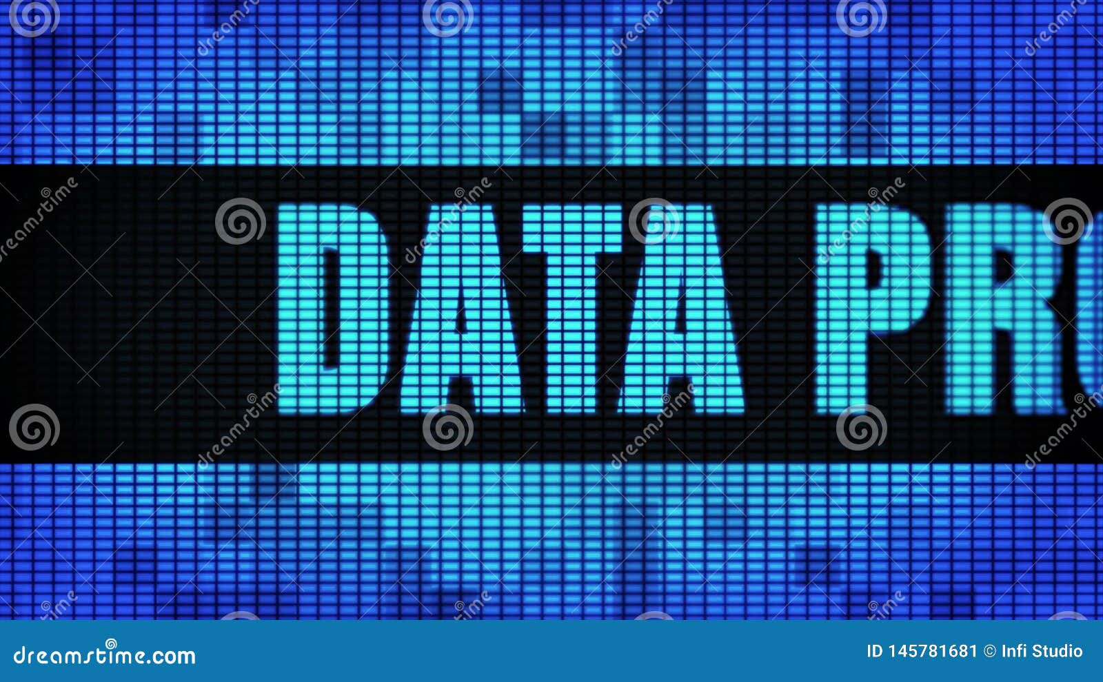 Data Protection Front Text Scrolling LED Wall Pannel Display Sign Board ...