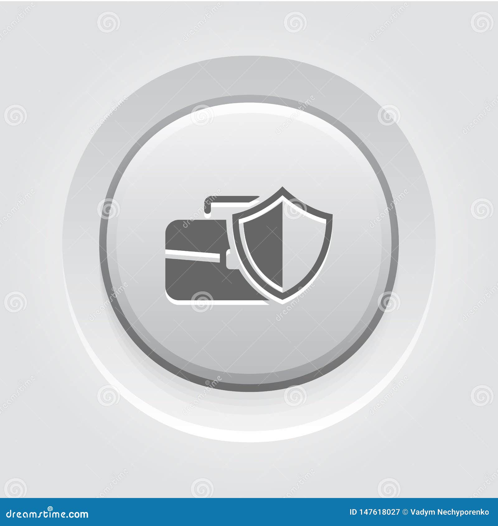 Data Protection Icon. Flat Design Stock Illustration - Illustration of ...