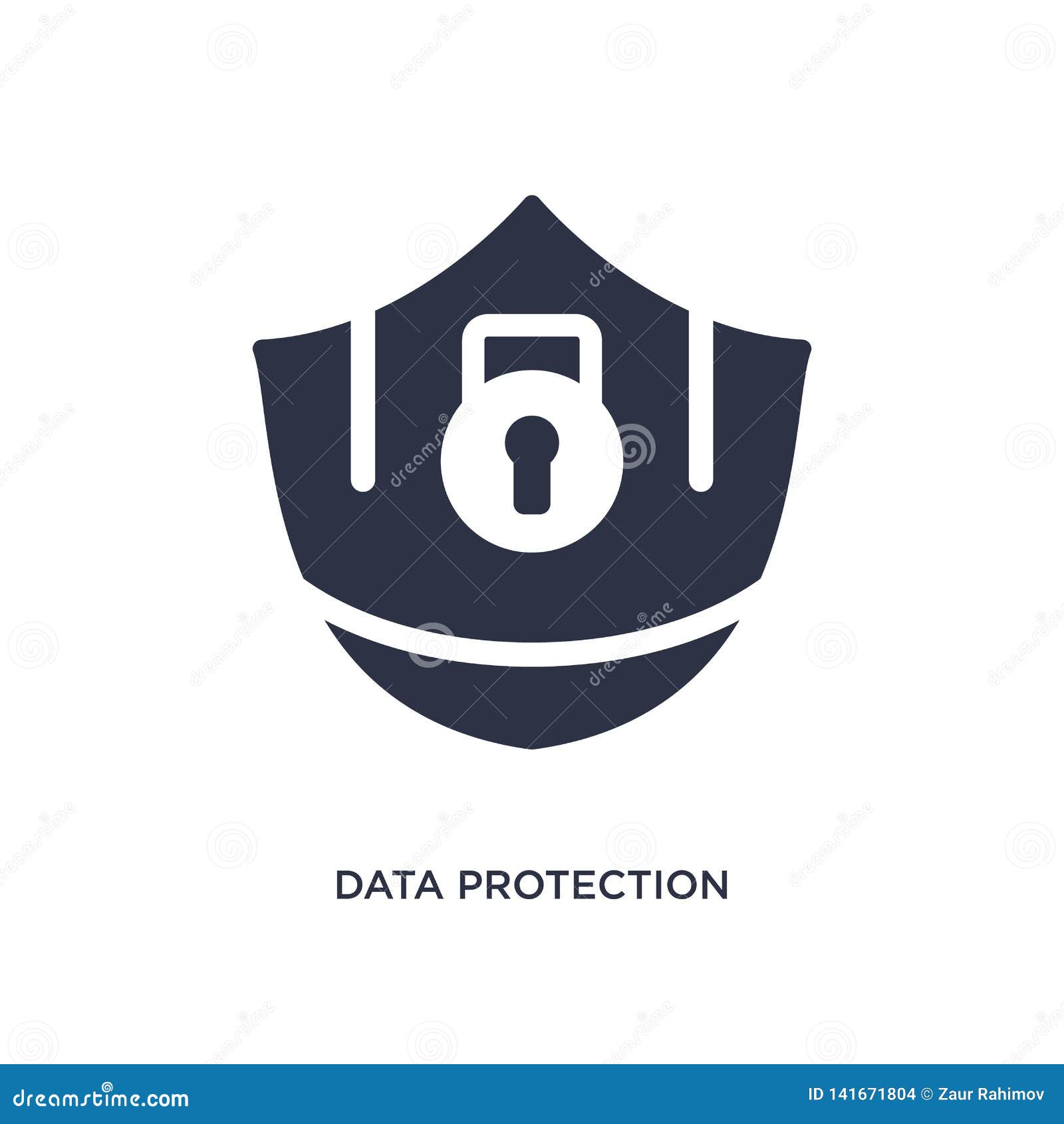 Data Protection Icon On White Background. Simple Element Illustration ... Data Protection Icon On White Background. Simple Element Illustration ...
