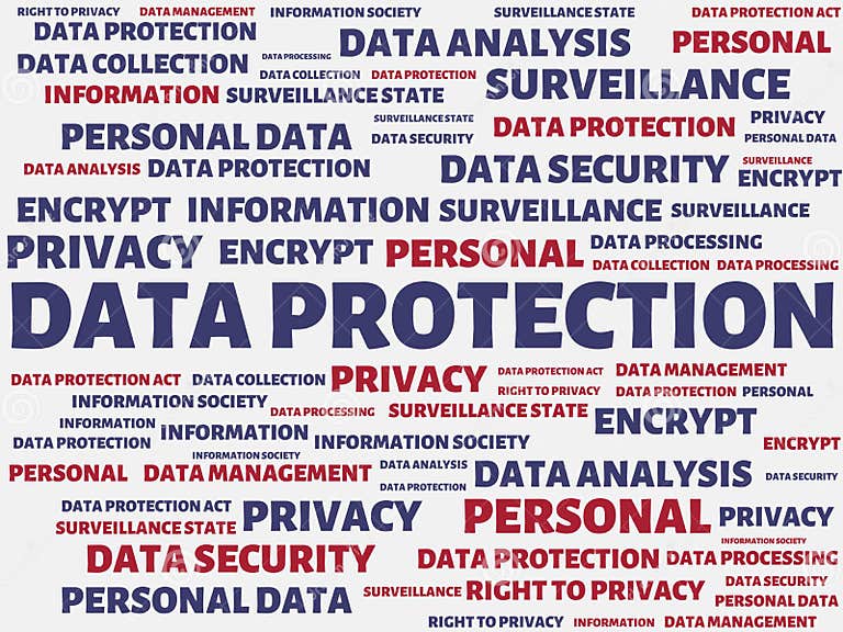 DATA PROTECTION - Image with Words Associated with the Topic DATA ...