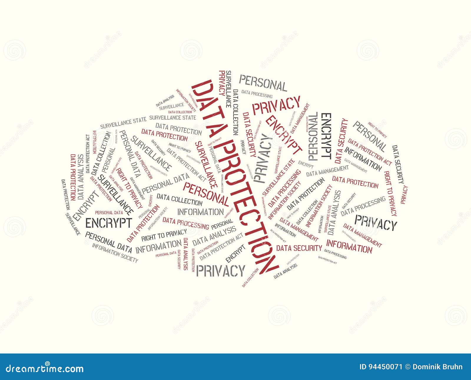 DATA PROTECTION - Image with Words Associated with the Topic DATA ...