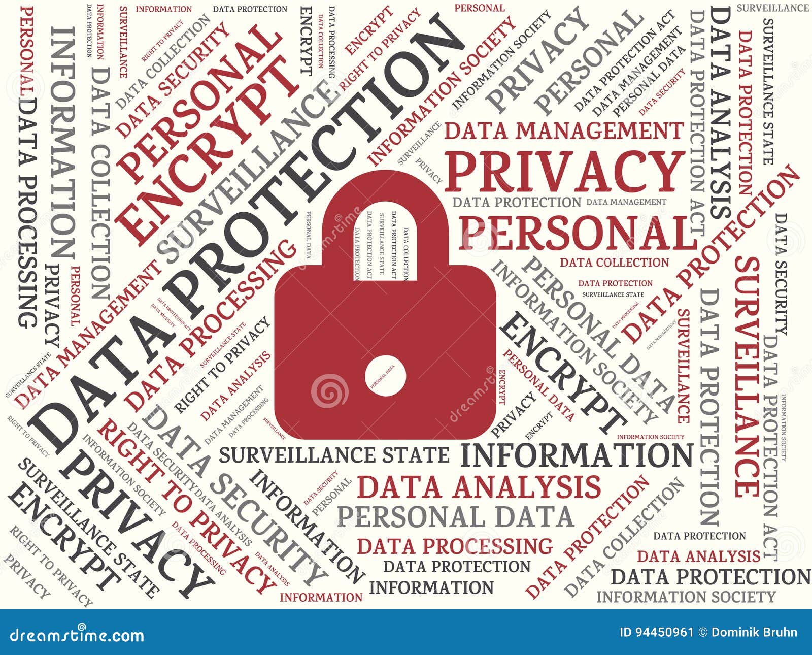 DATA PROTECTION - Image with Words Associated with the Topic DATA ...