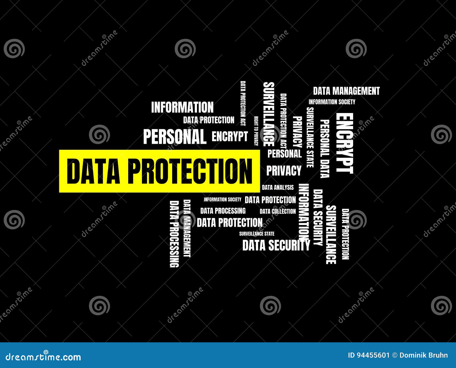 DATA PROTECTION - Image with Words Associated with the Topic DATA ...