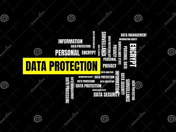 DATA PROTECTION - Image with Words Associated with the Topic DATA ...