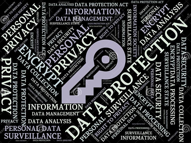 DATA PROTECTION - Image with Words Associated with the Topic DATA ...