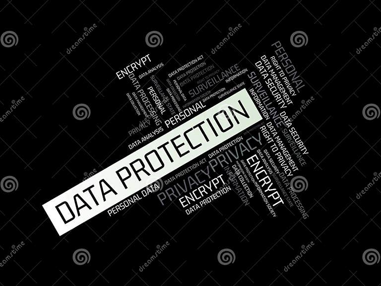 DATA PROTECTION - Image with Words Associated with the Topic DATA ...