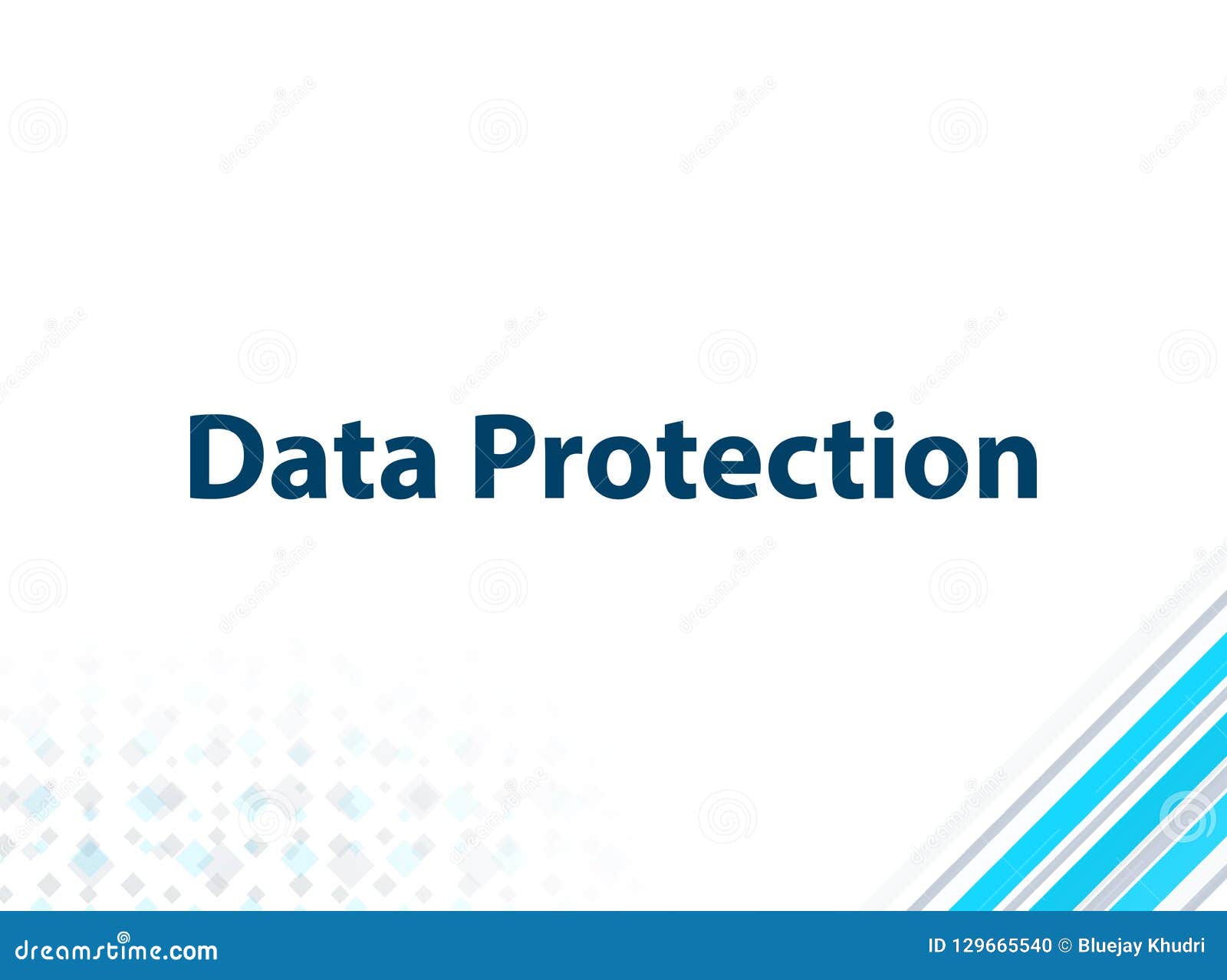 Data Protection Modern Flat Design Blue Abstract Background Stock ...
