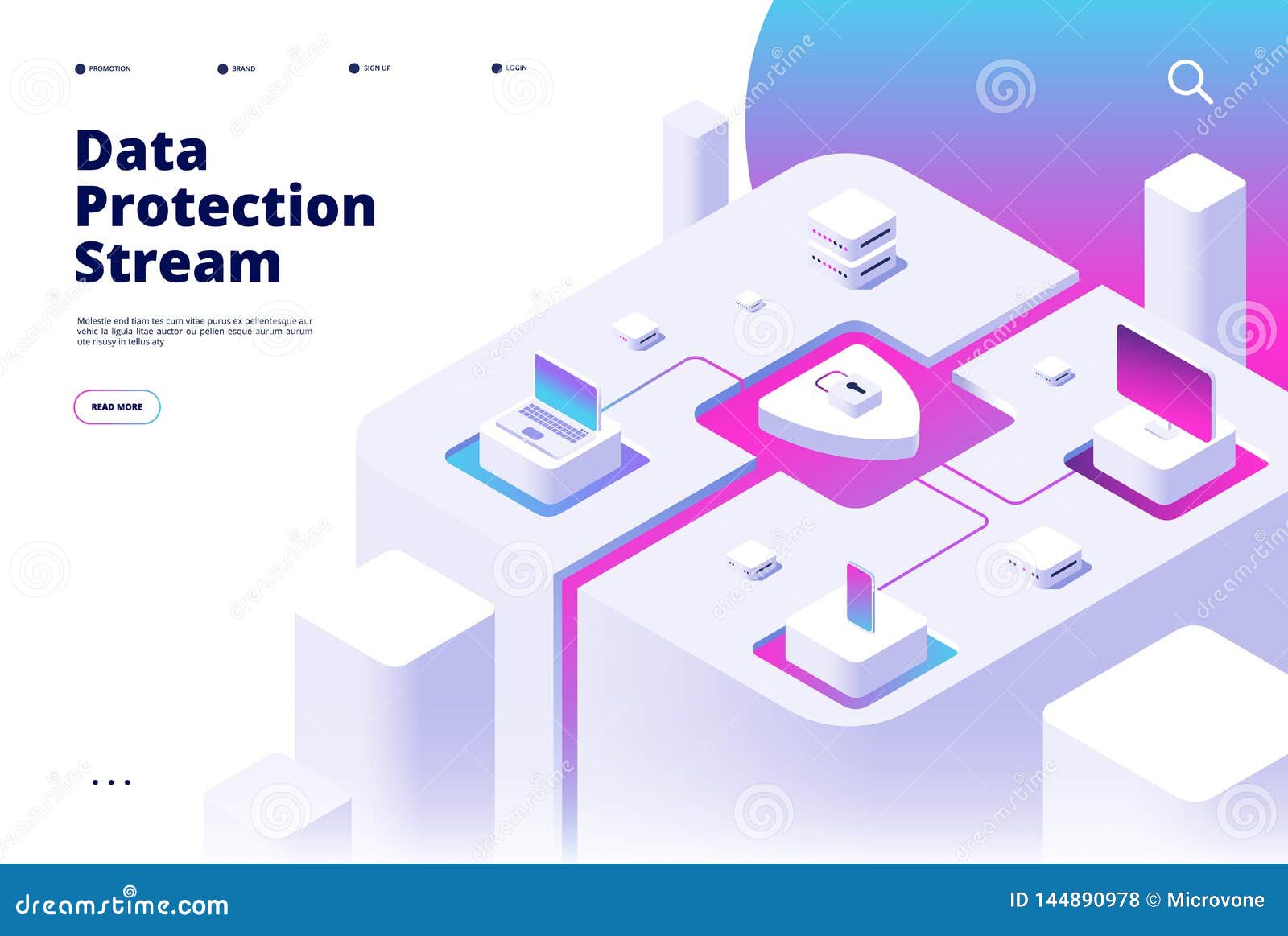 Data Protection Landing. Phone Security Password Verification Money ...