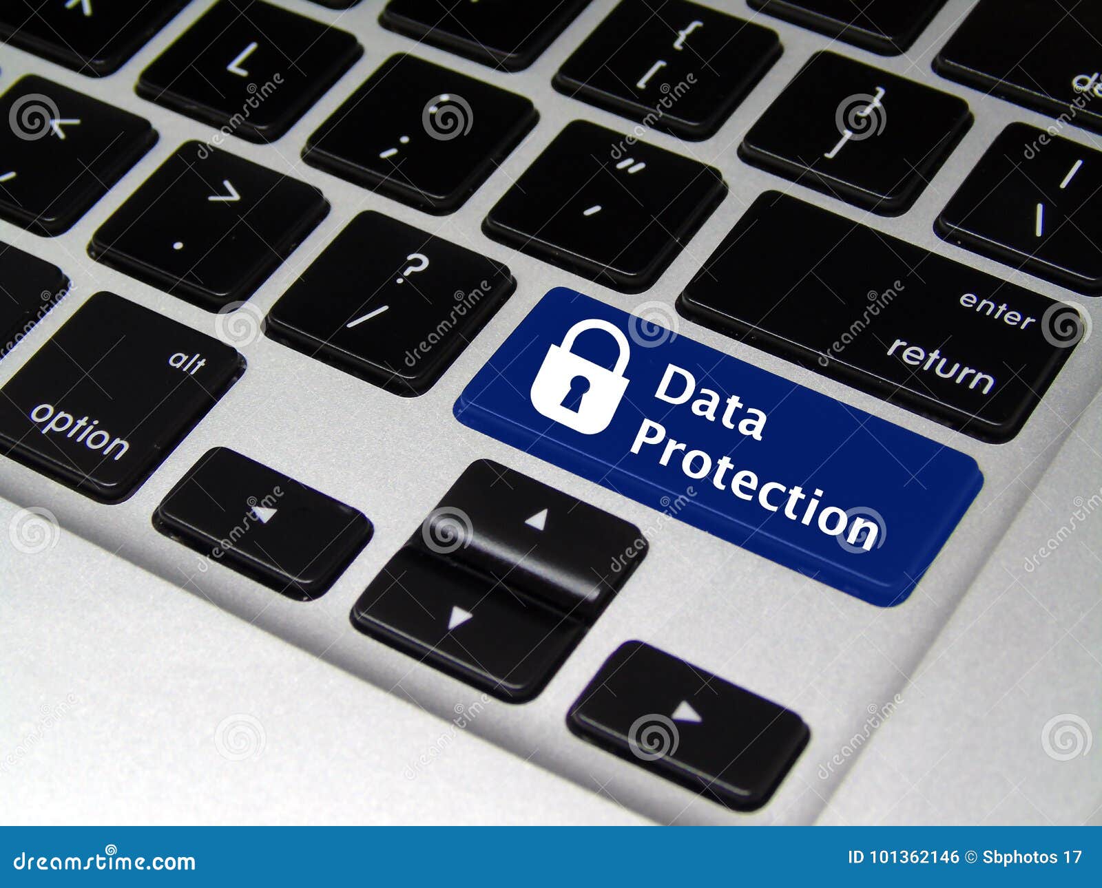 Data Protection - Laptop Button Stock Photo - Image of information ...