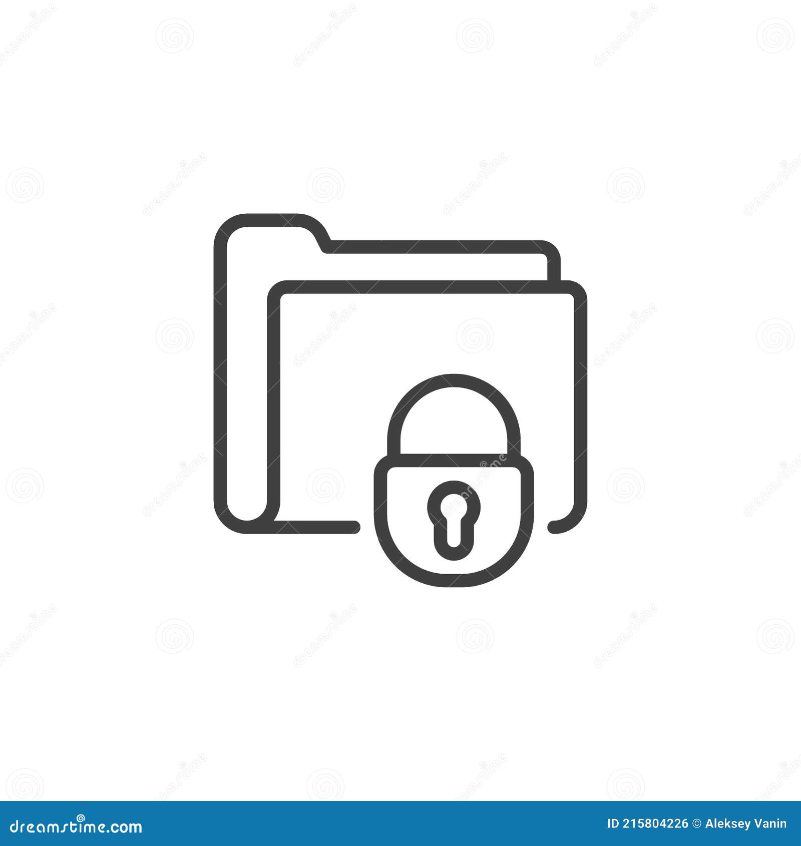Data protection line icon stock vector. Illustration of data - 215804226