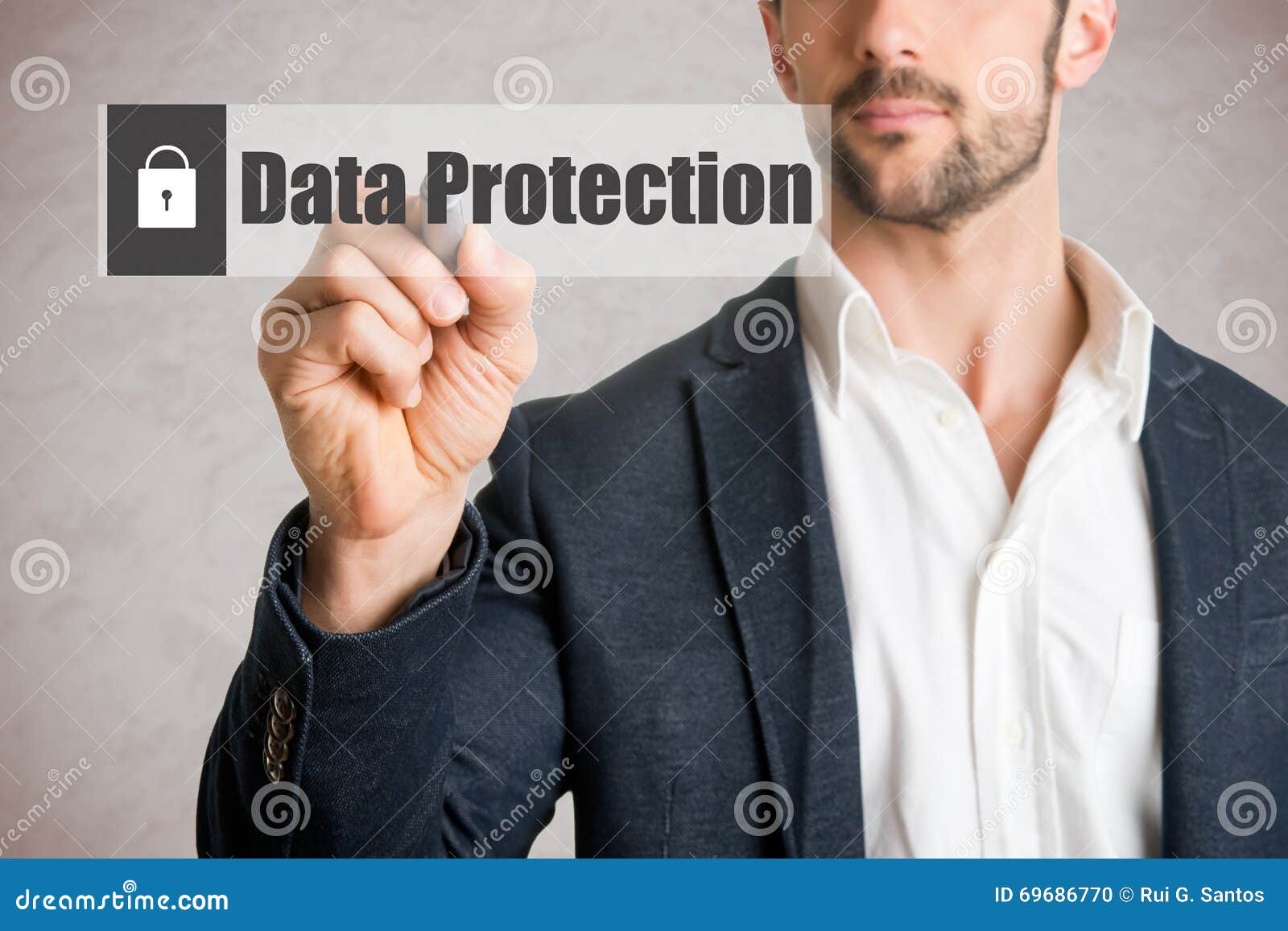 Data Protection stock photo. Image of computer, icons - 69686770