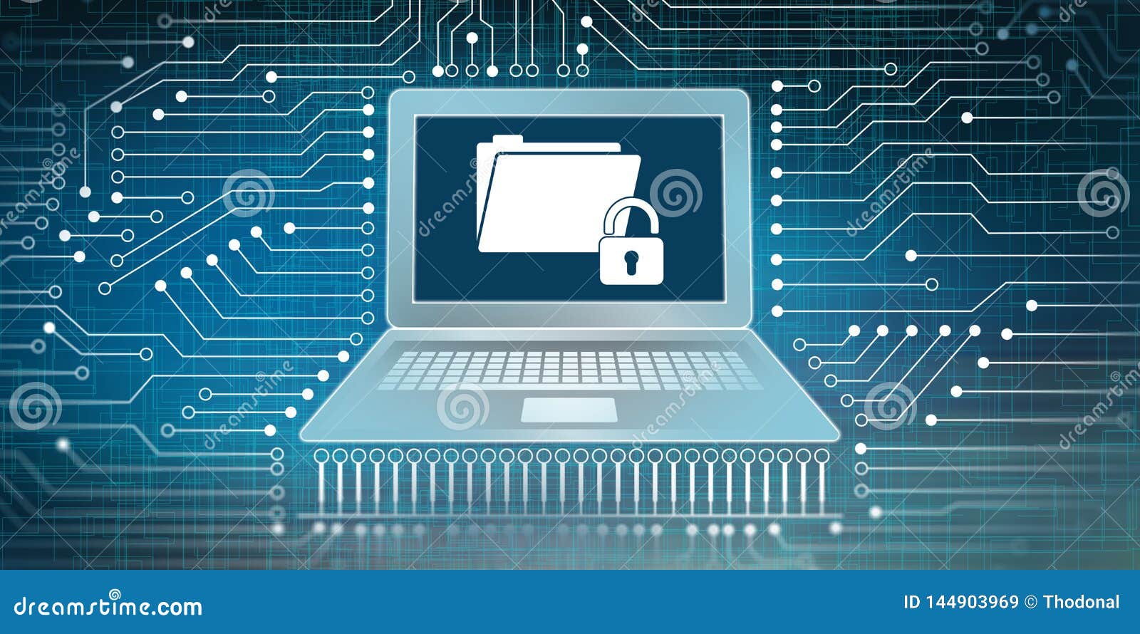 Data Protection and Network Connection Concept Stock Illustration ...