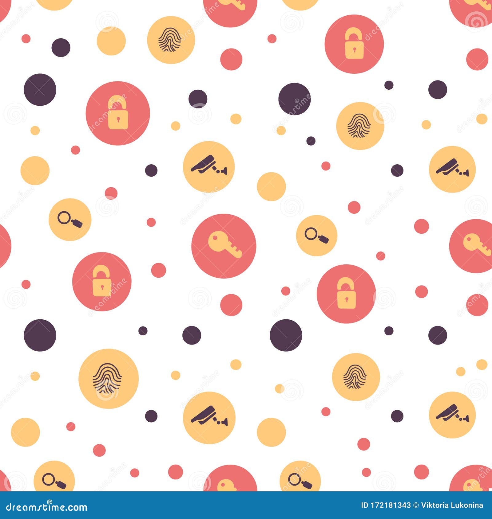 Data Protection and Personal Security Vector Seamless Pattern Stock ...