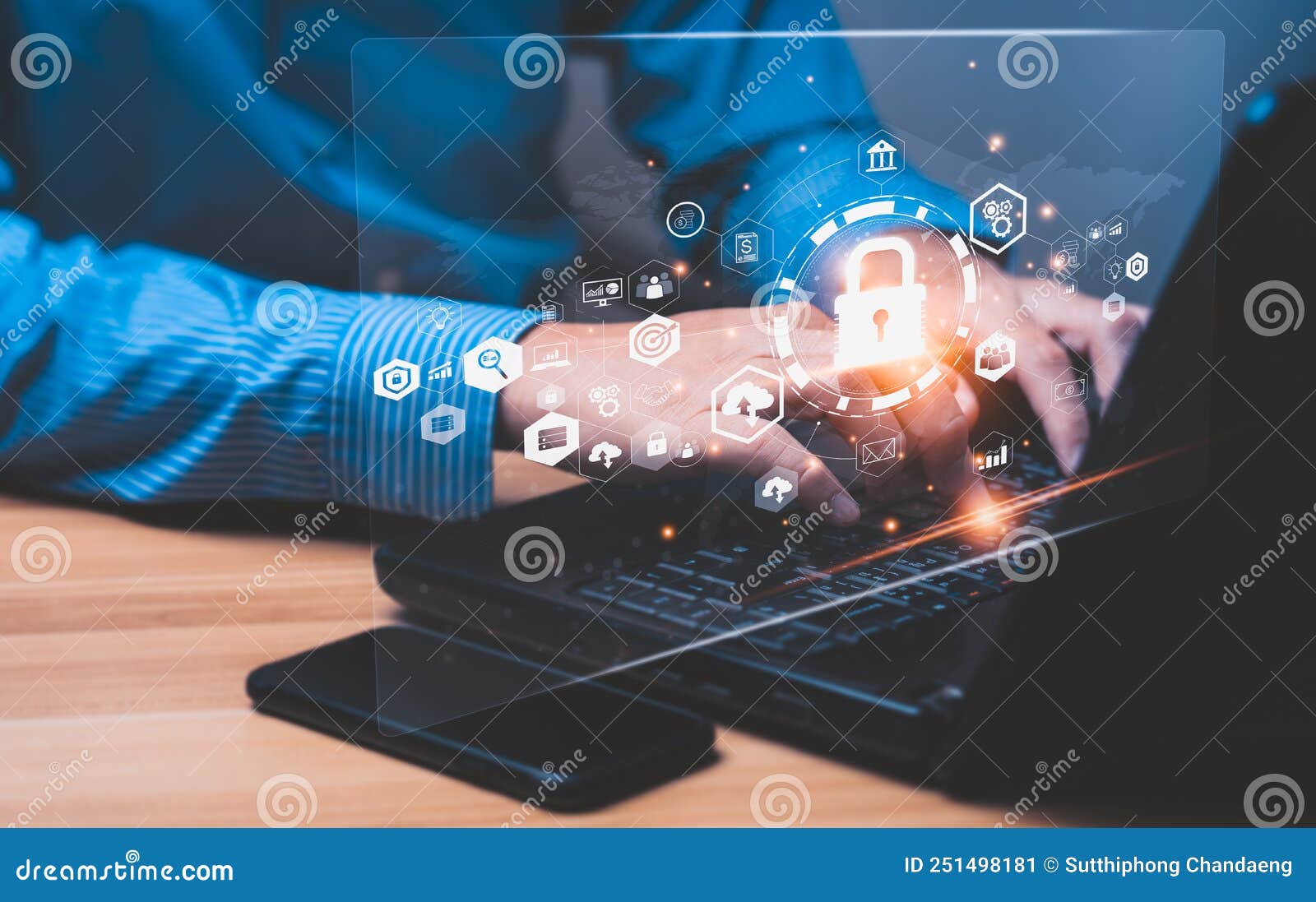 Data Protection Privacy Concept and Internet Security and Cyber Network ...