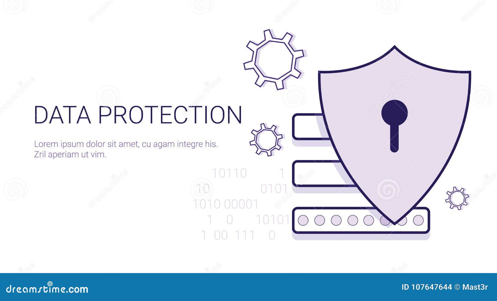 Data Protection Security Online Business Concept Template Web Banner ...