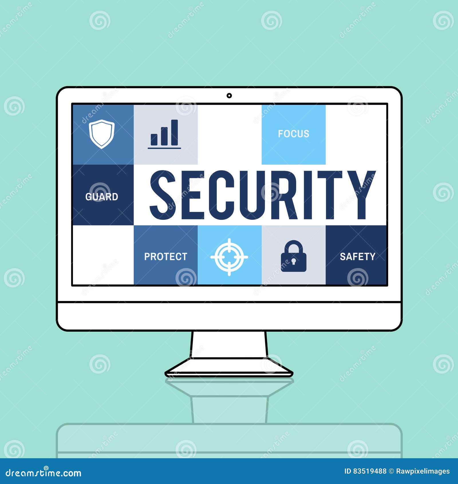 Data Protection Security Privacy Concept Stock Illustration ...