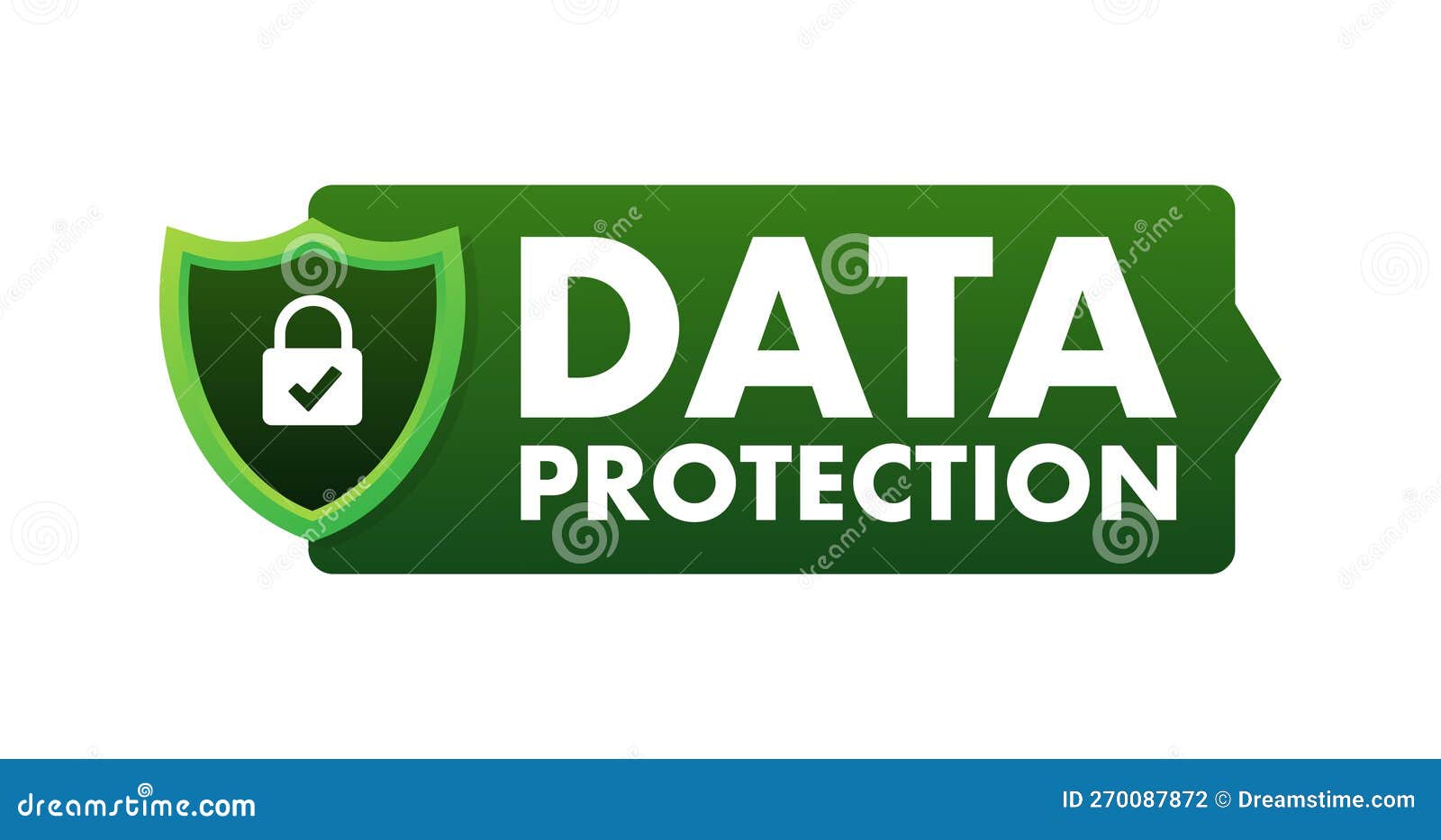 Data Protection Sign, Label. Network, Online Security. Vector Stock ...