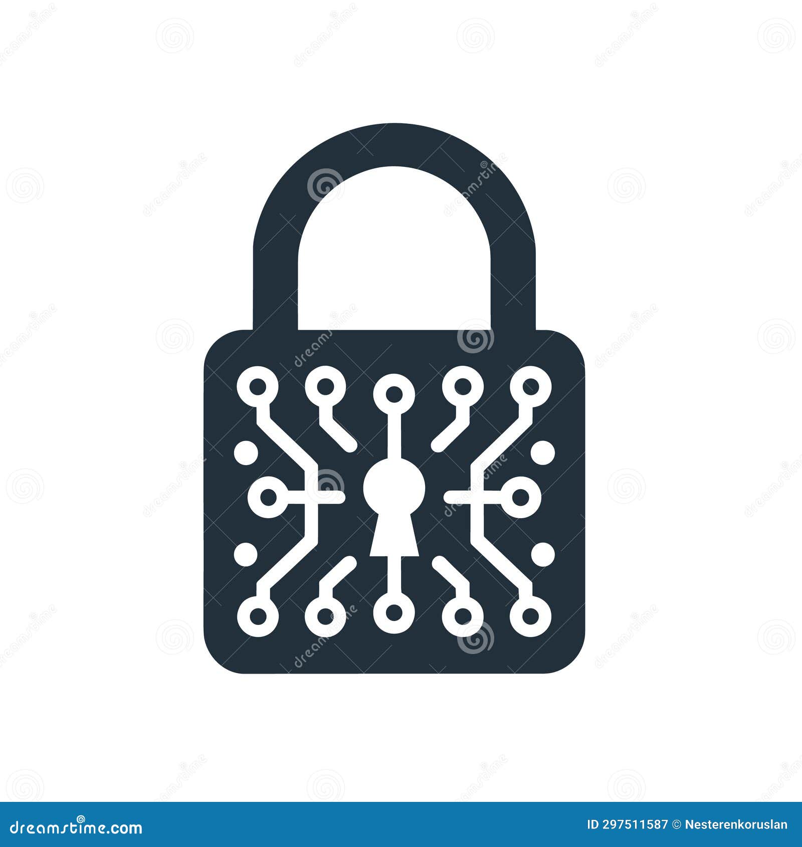 Data Protection Solutions Monochrome Glyph Logo Stock Vector ...