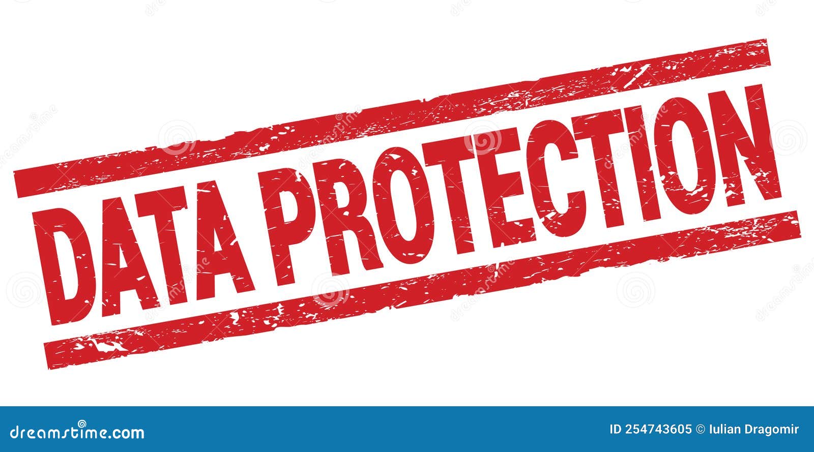 DATA PROTECTION Text on Red Rectangle Stamp Sign Stock Illustration ...