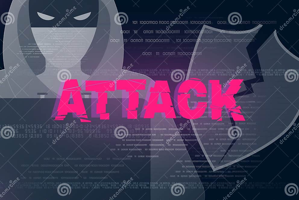 Hacker Attack Theme Background Stock Vector - Illustration of internet ...