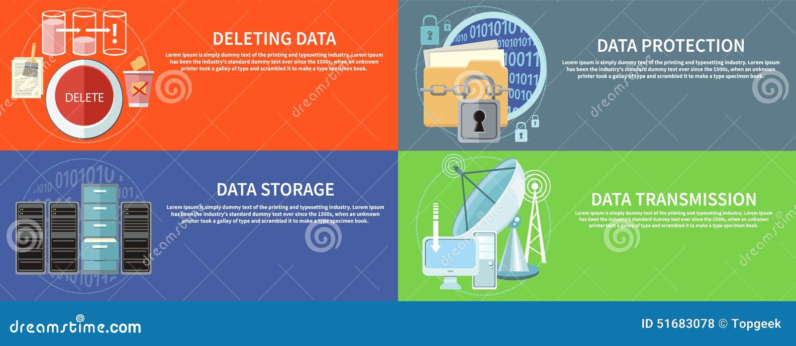 Data Protection, Transmission, Storage and Delete Stock Vector ... Data Protection, Transmission, Storage and Delete Stock Vector ...