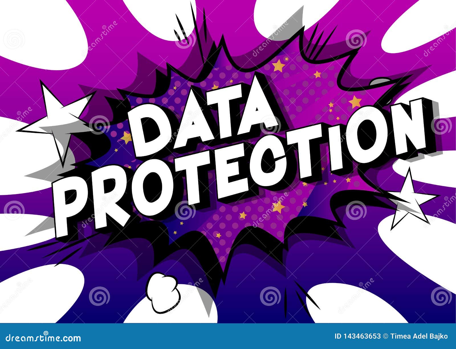 Data Protection - Comic Book Style Words. Stock Vector - Illustration ...