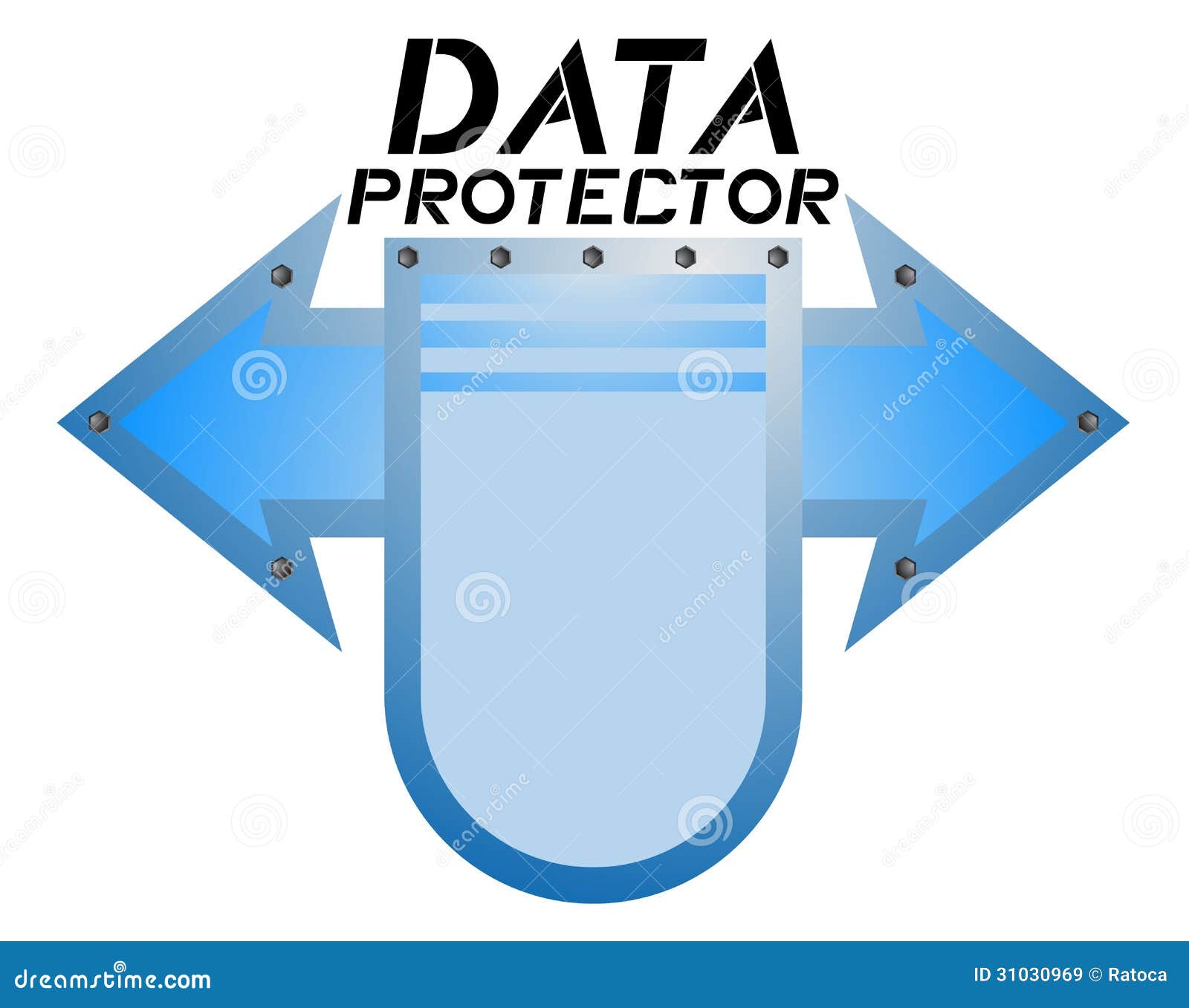 Data Protector Shield Emblem Stock Vector - Illustration of arrow ...