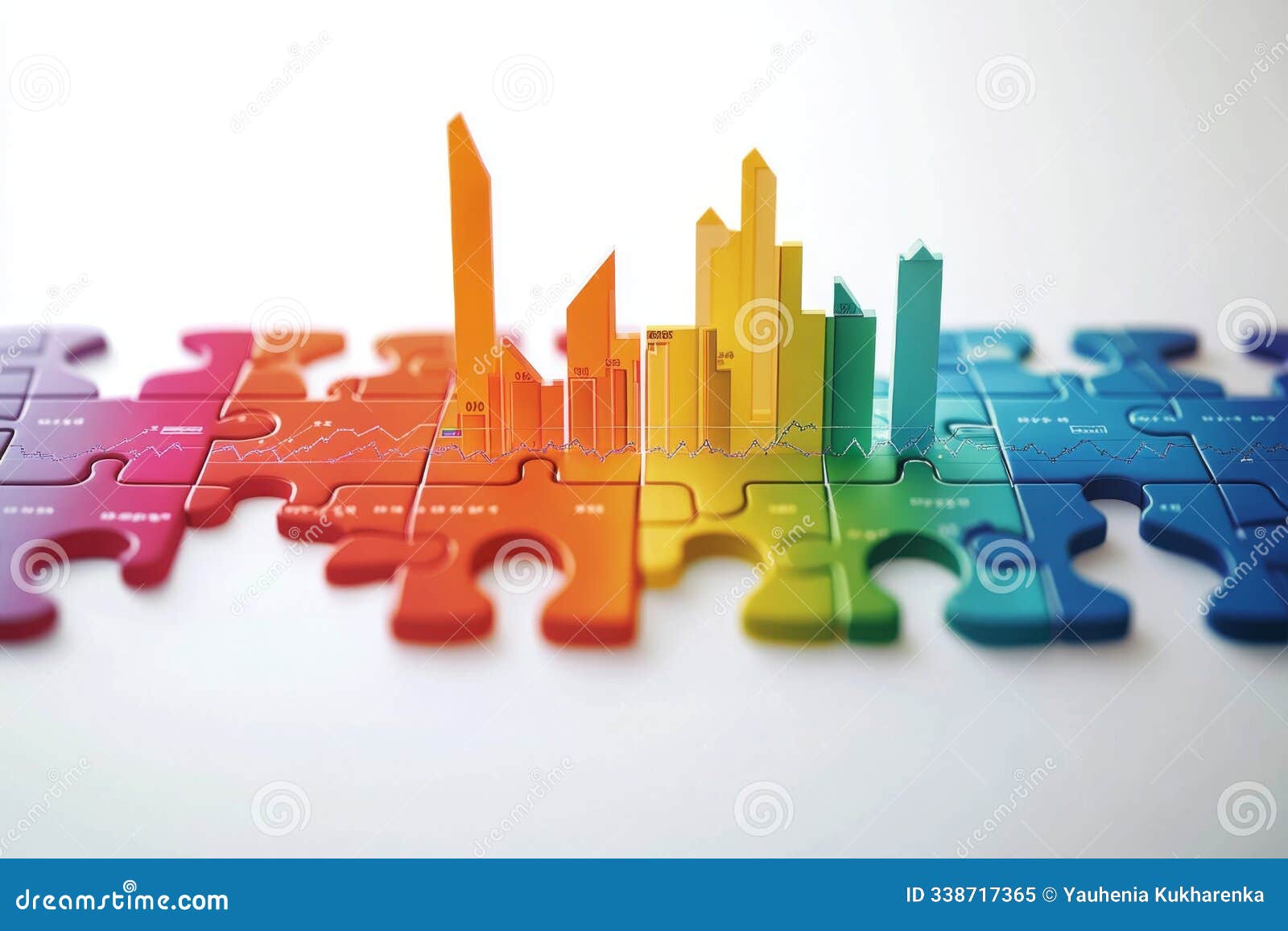 Data Puzzle Integration Analysis Chart Stock Illustration ...