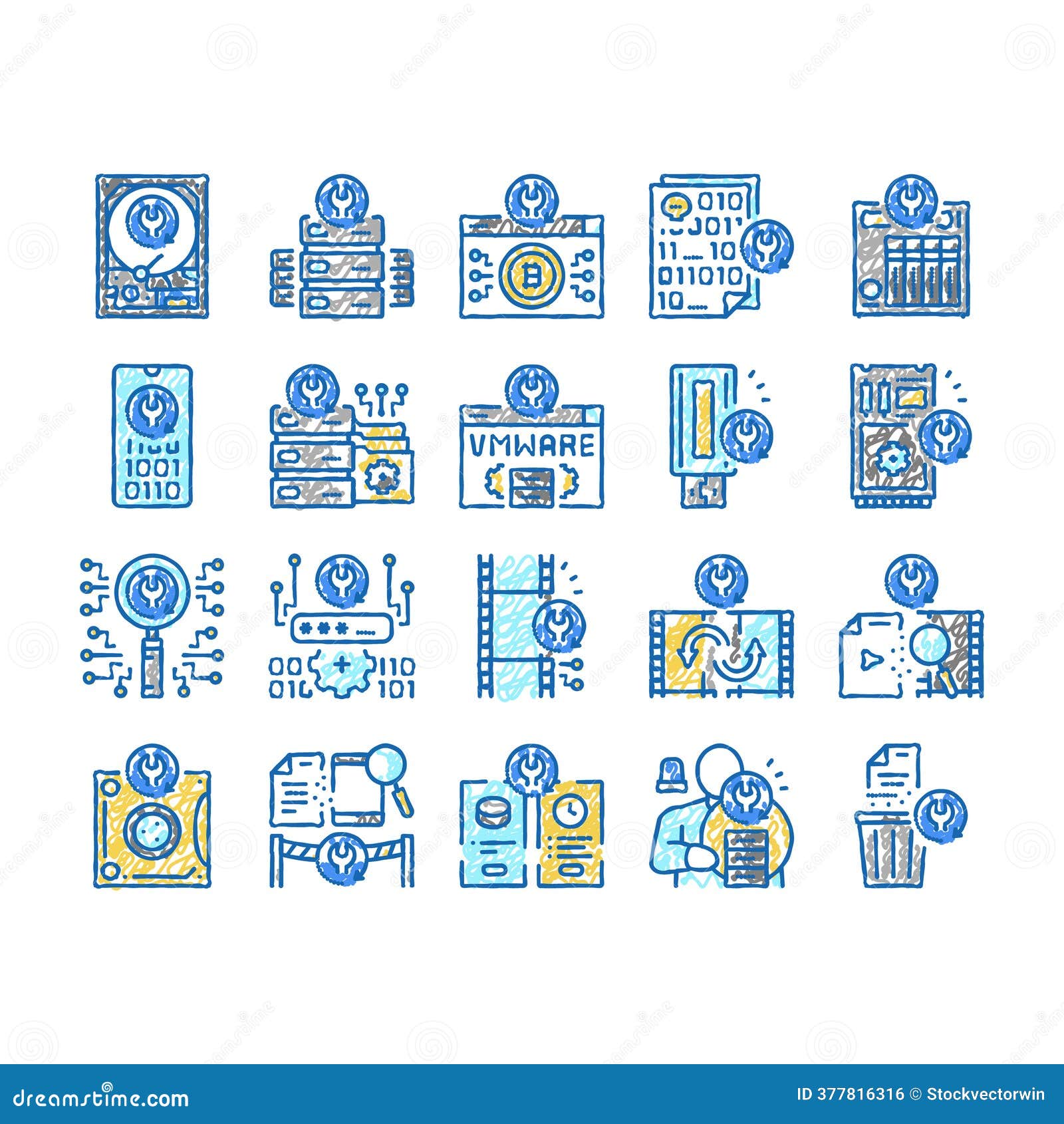 Set Of Forensics Icons. Simple Line Art Style Icons Pack. Vector ...