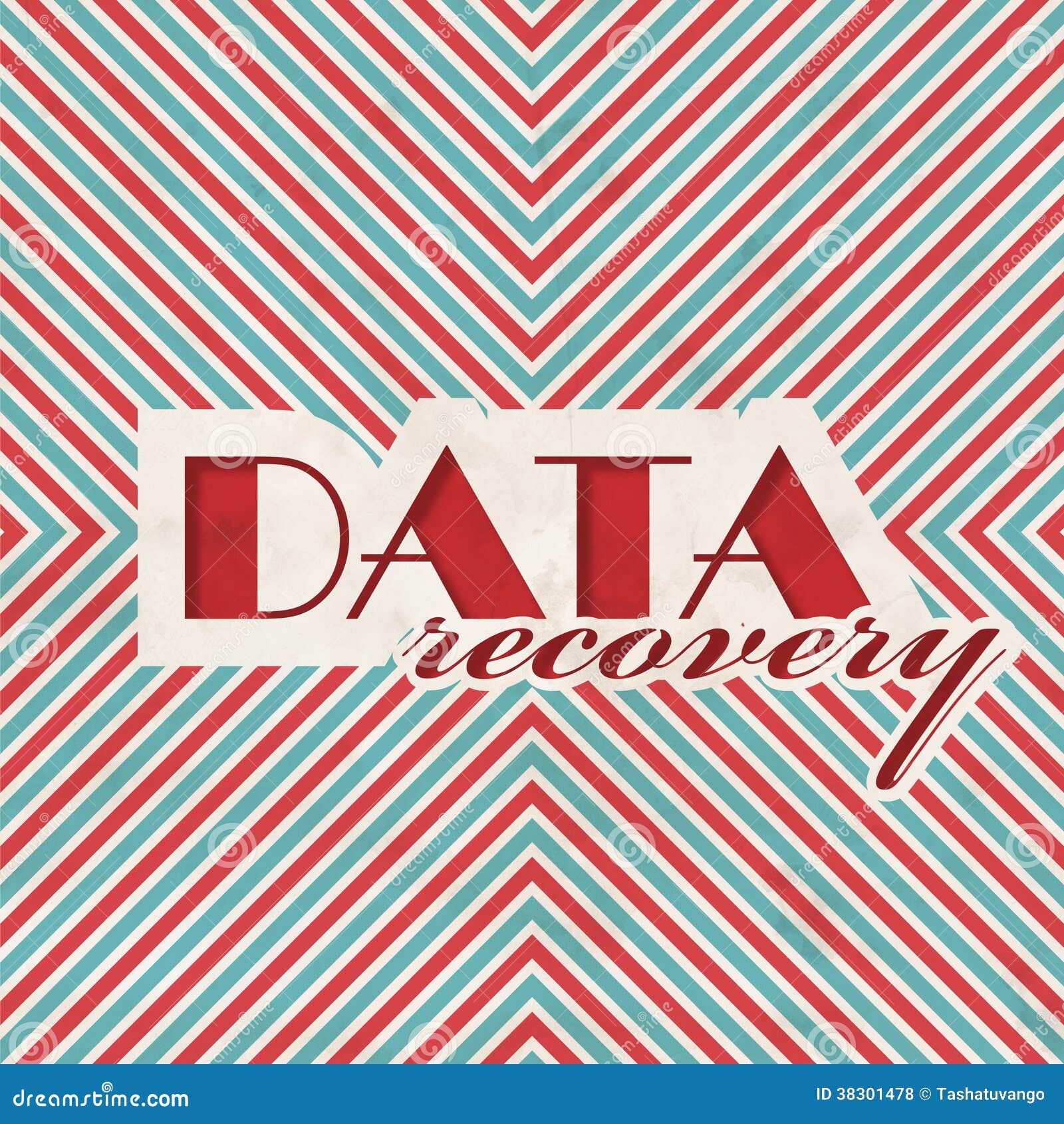Data Recovery Concept on Striped Background. Stock Illustration ...
