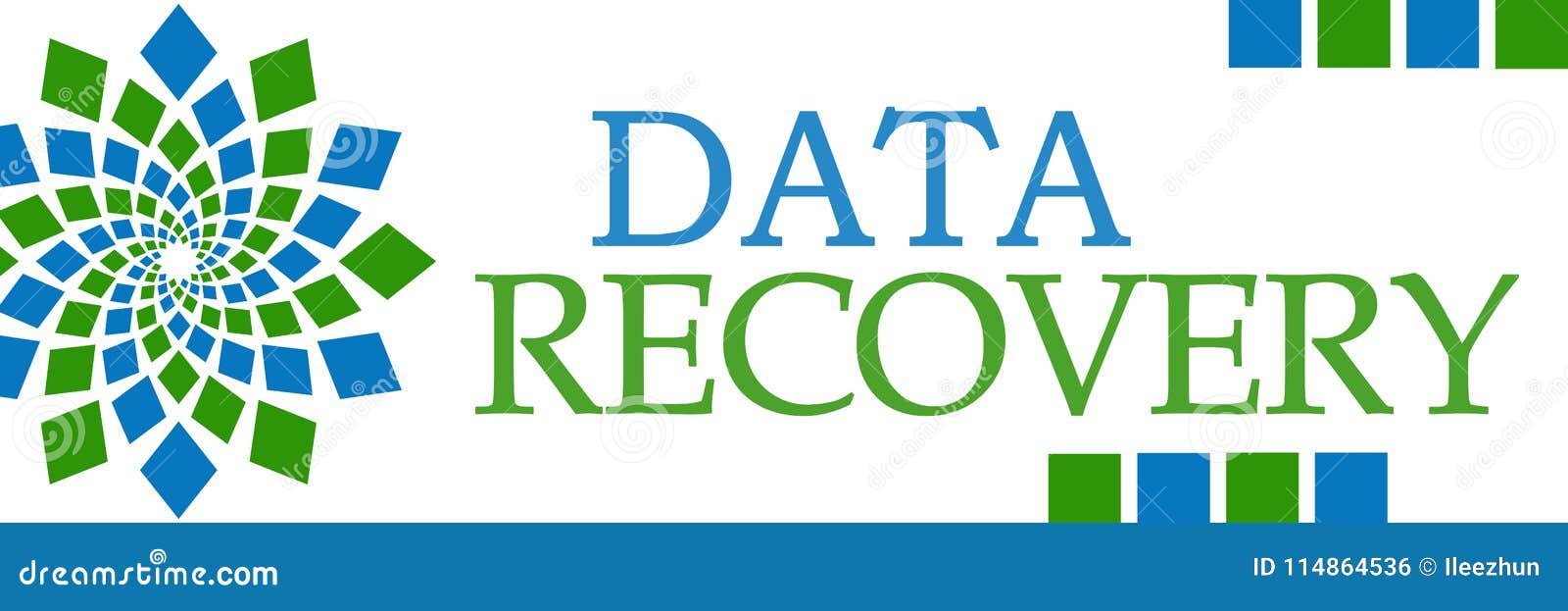 Data Recovery Green Blue Circular Horizontal Stock Illustration ...
