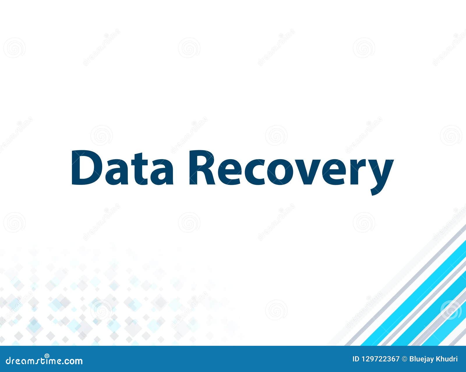 Data Recovery Modern Flat Design Blue Abstract Background Stock ...