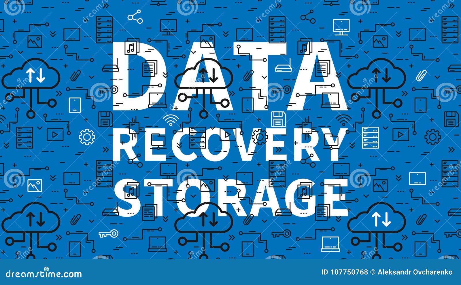 Data Recovery Storage Vector Illustration Stock Vector - Illustration ...