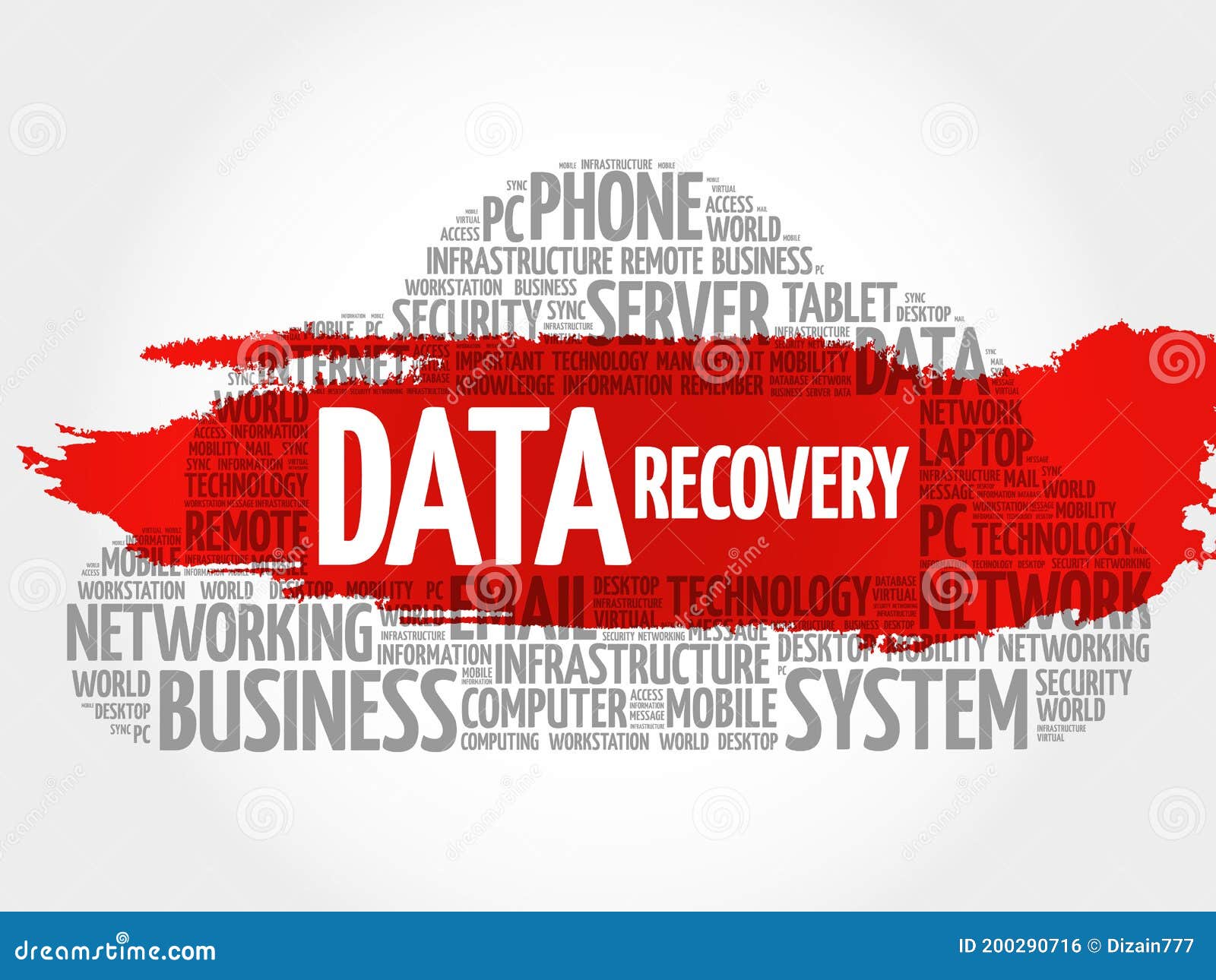 Data Recovery Word Cloud Collage Stock Illustration - Illustration of ...