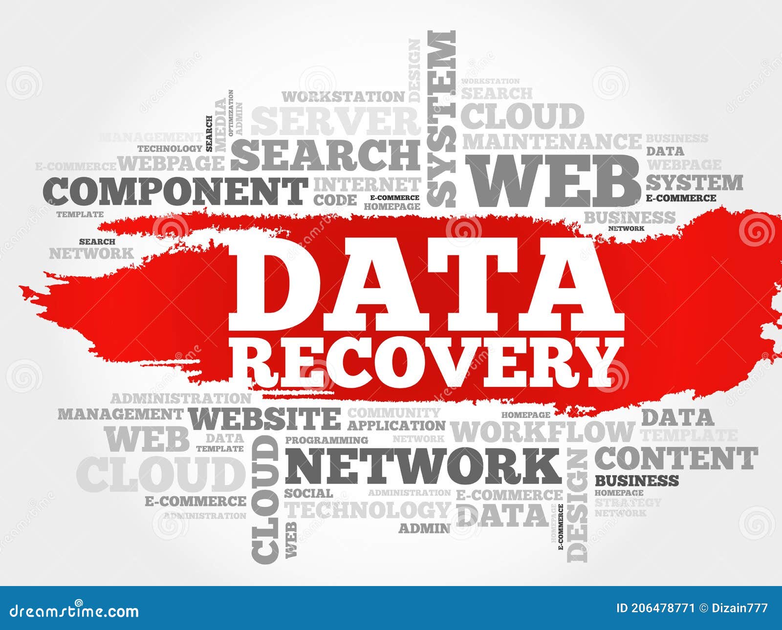 Data Recovery word cloud stock illustration. Illustration of hardware ...
