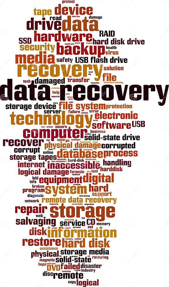 Data recovery word cloud stock vector. Illustration of media - 278559808