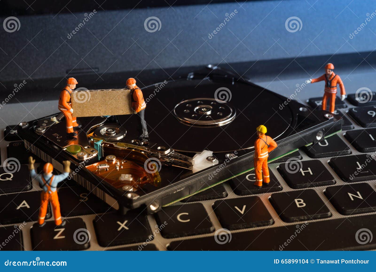 Data recovery work. stock photo. Image of engineer, drive - 65899104