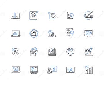 Data Rendering Line Icons Collection. Visualization, Graphics, Charts ...