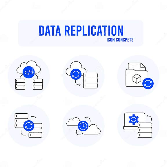 Data Replication Icon. Database Replication Icon. Stock Illustration ...