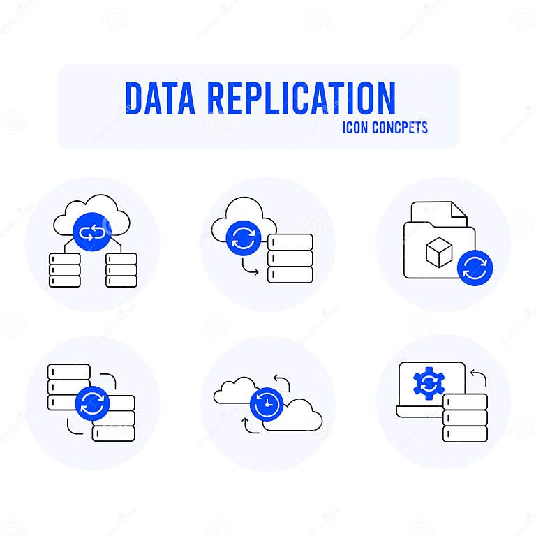 Data Replication Icon Database Replication Icon Stock Illustration Illustration Of Sign