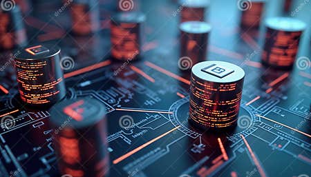 Data Replication Process Visualized Across Multiple Database Servers. Flowchart Displays Data ...