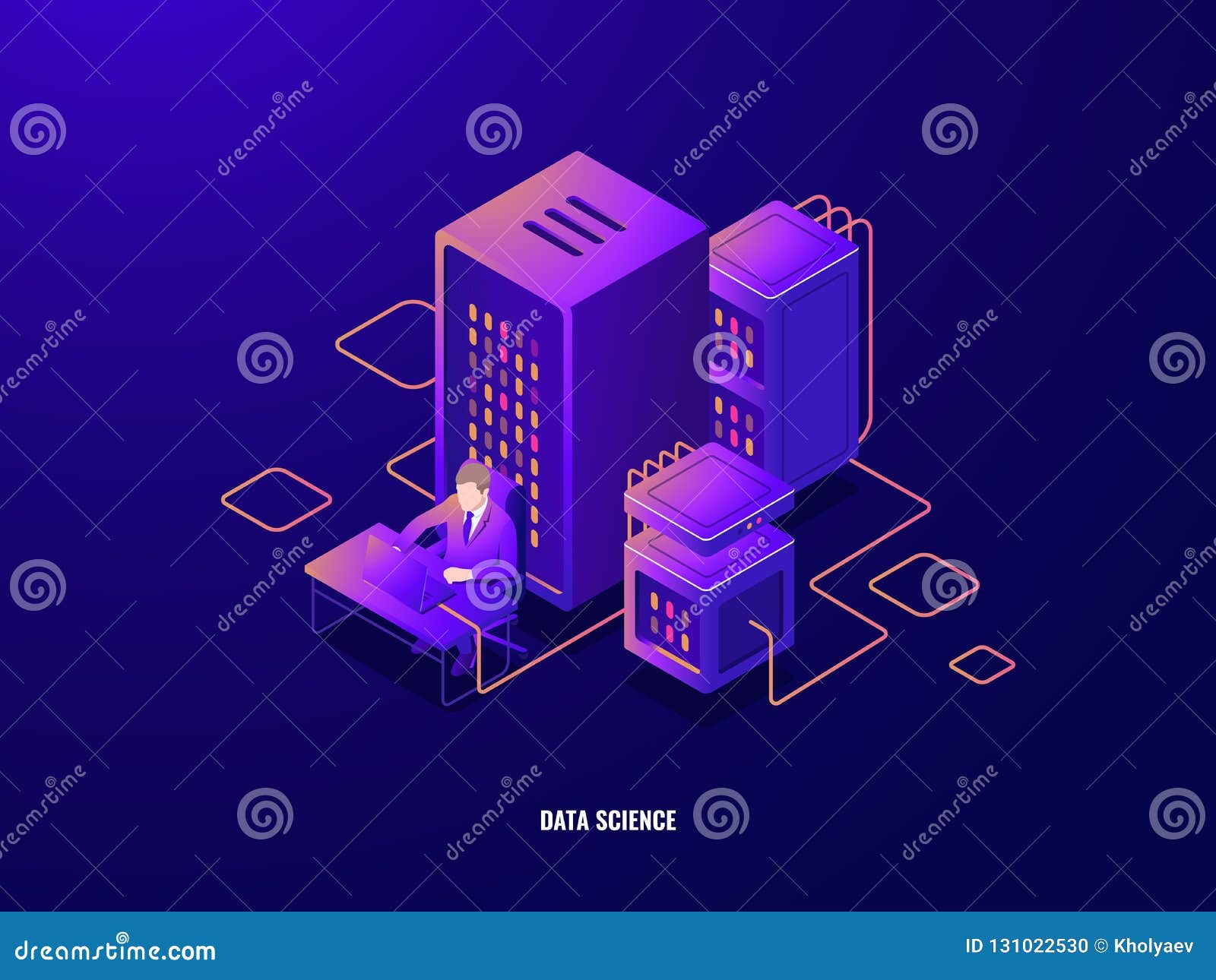 Data Research Isometric Icon, Information Analyzing and Big Data ...
