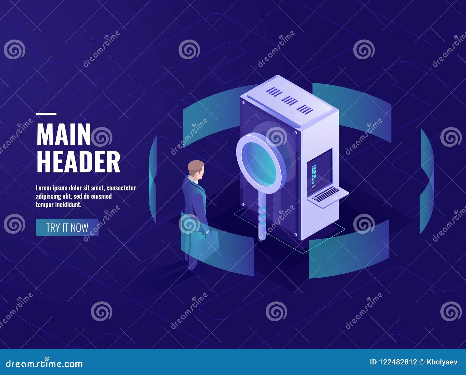 Data Research and Searching Engine Optimization Seo, Man with ...