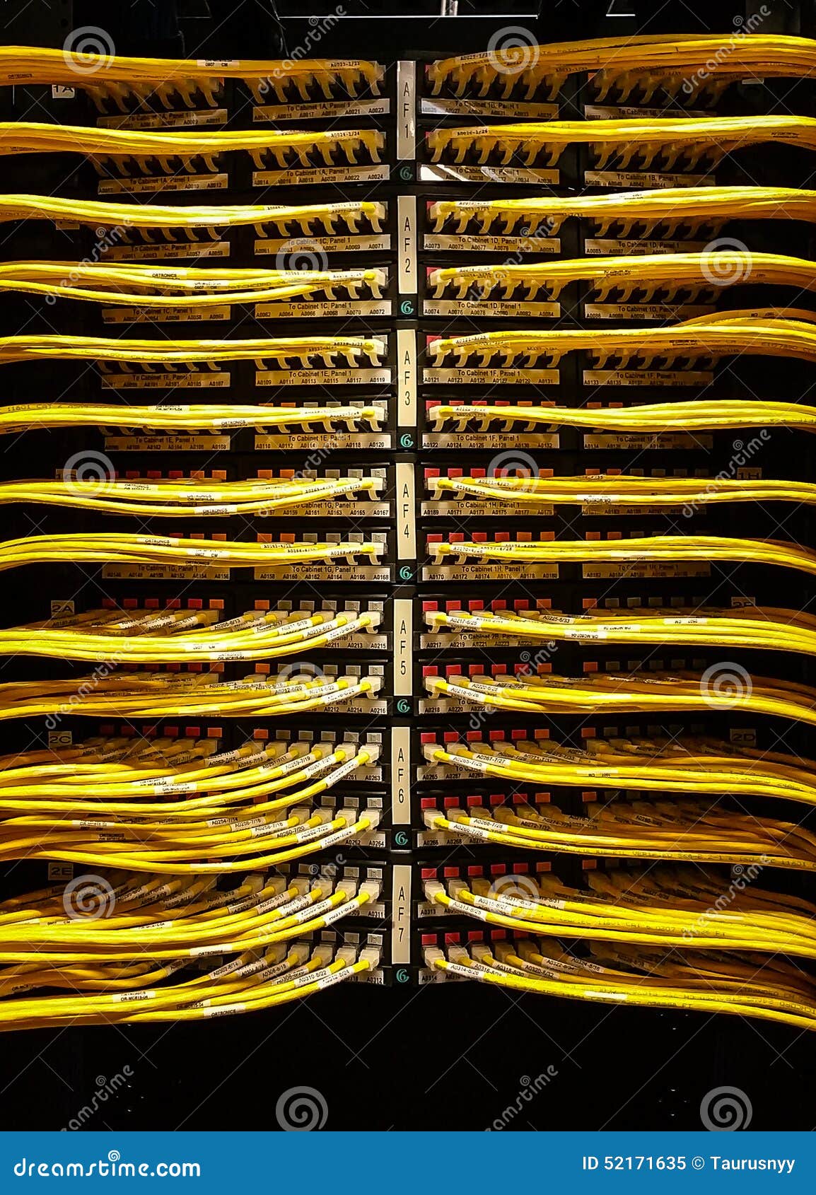 Data room network cables stock image. Image of computers - 52171635