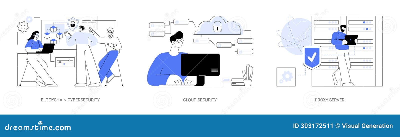 Data Safety Isolated Cartoon Vector Illustrations Se Stock Vector ...