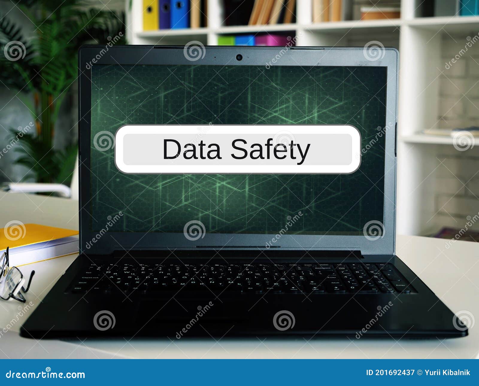 Data Safety Sign on the Sheet Stock Image - Image of optimization ...