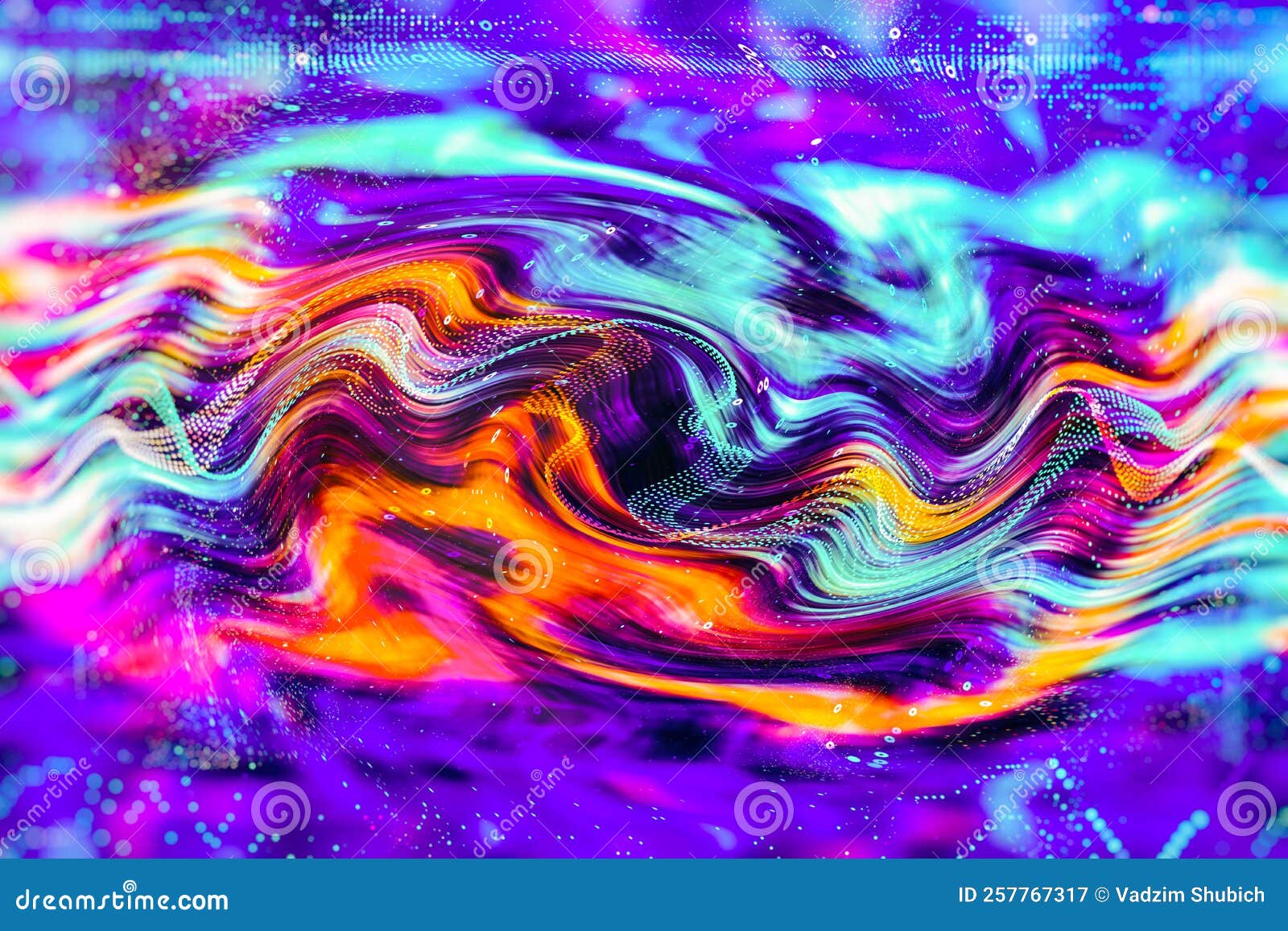 Data Science Abstract Technological Background in Vibrant Colors with ...