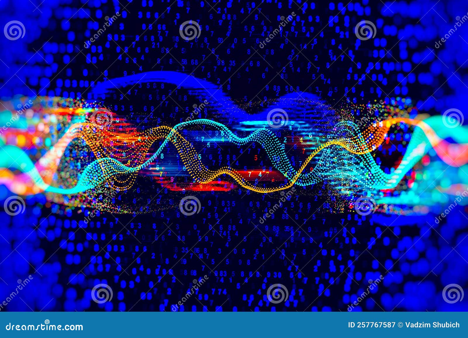 Data Science Abstract Technological Background in Vibrant Colors with ...