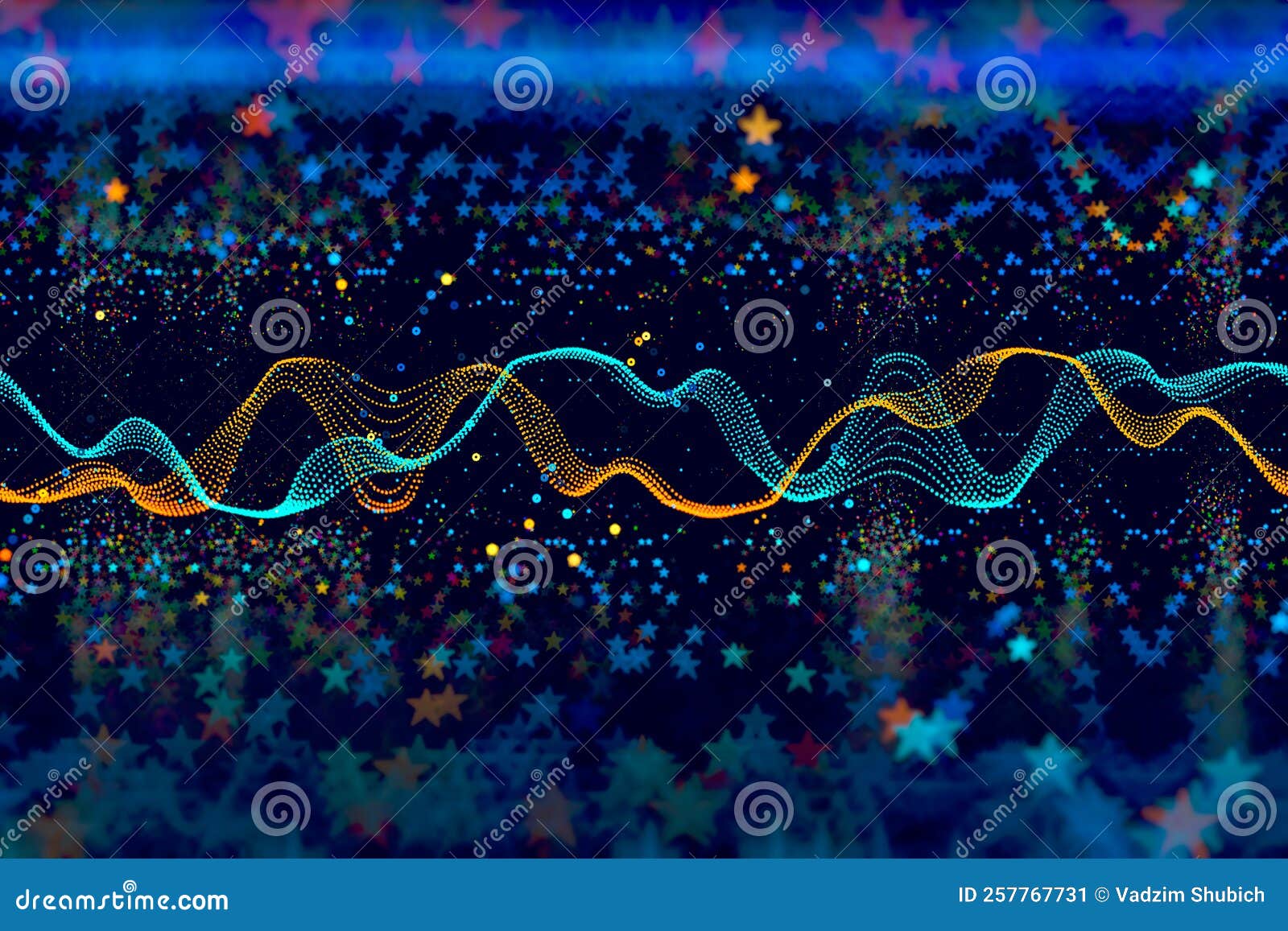 Data Science Abstract Technological Background in Vibrant Colors with ...