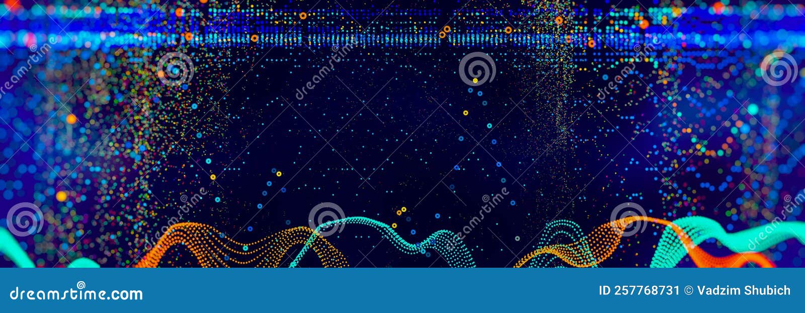 Data Science Abstract Technological Background in Vibrant Colors with ...